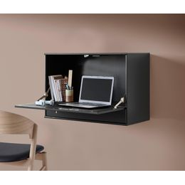 Schreibtisch HAMMEL FURNITURE "Mistral Bürotisch, Arbeitstisch, Tisch, Computertisch" Tische Gr. B/H/T: 89 cm x 61 cm x 42 cm, schwarz (schwarz gebeizt) mit LED Spot, B: 89 cm, Designmöbelserie