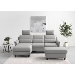 Sit & More Ecksofa SIT & MORE "Far&ouml; L-Form", grau, B:234cm H:90cm T:168cm, Sofas, Ecksofa, inklusive Federkern, wahlweise mit Bettfunktion und Bettkasten