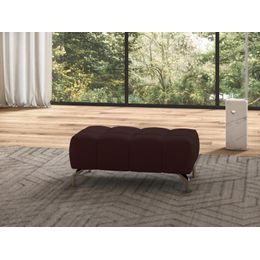 Sit & More Hocker SIT & MORE "Cool", lila (chianti), B:102cm H:45cm T:68cm, Hocker, Polsterhocker, mit silberfarbenen F&uuml;&szlig;en