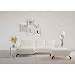 Sit & More Ecksofa SIT & MORE "Fashion L-Form", beige (creme), B:253cm H:84cm T:165cm, Sofas, Ecksofa, wahlweise mit Kopfteilverstellung und Vorziehsitz, motorisch