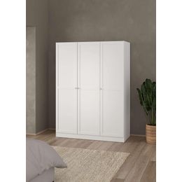 Kleiderschrank Home Affaire "Billund Aufbewahrung Kasten Schrank Stauraum", weiß, B:147cm H:200,1cm T:61,7cm, Spanplatte, Schränke, mit Rahmentüren, Einlegeböden, 1 Kleiderstange, B: 147 oder 195 cm