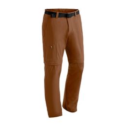 Funktionshose Maier Sports "Tajo" Gr. 54, Normalgrößen, braun (rostbraun) Herren Hosen Wanderhose, zipp-off Outdoor-Hose, 4 Taschen, Regular Fit