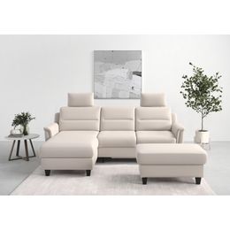 Sit & More Ecksofa SIT & MORE "Far&ouml; L-Form", grau (elephant), B:234cm H:90cm T:168cm, Sofas, Ecksofa, inklusive Federkern, wahlweise mit Bettfunktion und Bettkasten