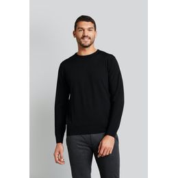 Rundhalspullover Bugatti Gr. L, schwarz Herren Pullover Rundhalspullover aus feiner Merinowolle