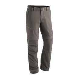 Funktionshose Maier Sports "Tajo 2" Gr. 23, Kurzgrößen, braun (schlamm) Herren Hosen Wanderhose, zipp-off Outdoor-Hose, 4 Taschen, Regular Fit