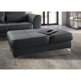 Sit & More Hocker SIT & MORE "Bendigo", schwarz, B:114cm H:42cm T:71cm, Hocker, Polsterhocker, mit Klappfunktion, Bodenfreiheit 12 cm, wahlweise in 2 Fu&szlig;farben