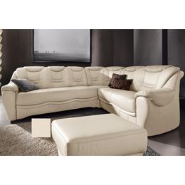 Sit & More Ecksofa SIT & MORE "Benson L-Form", beige (creme), B:265cm H:94cm T:215cm, NaturLeder;Luxus-Microfaser;Luxus-Kunstleder;Primabelle-Microfaser, Sofas, Ecksofa, wahlweise mit Bettfunktion