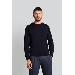 Rundhalspullover Bugatti Gr. L, blau (marine) Herren Pullover Rundhalspullover aus feiner Merinowolle