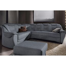 Sit & More Ecksofa SIT & MORE "Benson L-Form", grau (dunkelgrau), B:265cm H:94cm T:215cm, NaturLeder;Luxus-Microfaser;Luxus-Kunstleder;Primabelle-Microfaser, Sofas, Ecksofa, wahlweise mit Bettfunktion