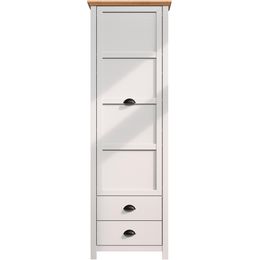 Garderobenschrank Home Affaire "Herzwill" Schränke Gr. B/H/T: 65 cm x 201 cm x 41 cm, 1 St., grau Kleiderschrank, grau, Eiche, Kleiderstange, BHT ca.: 6520141 cm