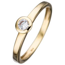 Goldring Jobo Fingerringe Gr. 50, Gelbgold 333, goldfarben (gelbgold 333) Damen 333 Gold mit Zirkonia