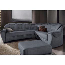 Sit & More Ecksofa SIT & MORE "Benson L-Form", grau (dunkelgrau), B:265cm H:94cm T:215cm, NaturLeder;Luxus-Microfaser;Luxus-Kunstleder;Primabelle-Microfaser, Sofas, Ecksofa, wahlweise mit Bettfunktion