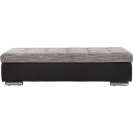 Hocker DOMO collection "Treviso XXL: B/T/H: 161/60/41 cm" Gr. B/H/T: 161 cm x 41 cm x 60 cm, Kunstleder SOFTLUX-Struktur, schwarz (schwarz, weiß, pepper) Hocker mit Stauraum Polsterhocker Stauraum, auch in Cord, passend zur Serie, moderne Steppung