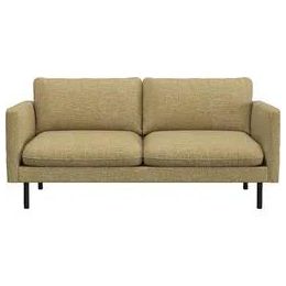 3-Sitzer FLEXLUX "Bolzano" Sofas Gr. B/H/T: 174cm x 61cm x 90cm, Bouclé, gelb (mustard yellow) Sitzaufbau mit Kaltschaum & Stahl-Wellen, loose Sitz -& Rückenkissen