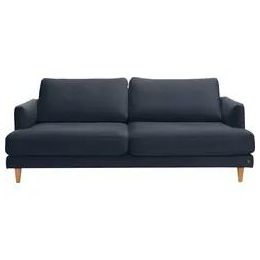 2,5-Sitzer Tom Tailor HOME Sofas Gr. B/H/T: 180cm x 83cm x 98cm, Struktur fein TBO, blau (dark navy tbo 6) Füße Eiche natur, Breite 180 cm