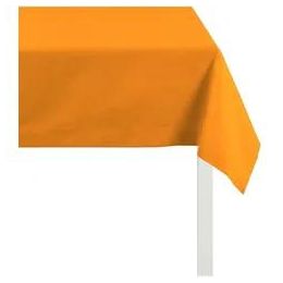 Tischdecke Apelt "4362 Rips - UNI" Gr. 4, orange, B:140cm L:250cm, Polyester, Baumwolle, Tischdecken, UNI-BASIC