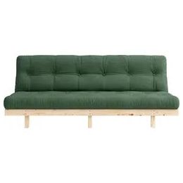 Schlafsofa KARUP DESIGN "Lean" Sofas Gr. B/H/T: 190cm x 73cm x 99cm, Baumwollmix, grün (olivgrün) mit Bettfunktion und Futonmatratze