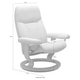 Relaxsessel stressless "Consul" Sessel Gr. ROHLEDER Stoff Q2 FARON, Classic Base Eiche, PlusTMSystem-Gleitsystem-Relaxfunktion-Drehfunktion-Kopfstützenverstellung-Rückteilverstellung, B/H/T: 72cm x 94cm x 70cm, grau (light grey q2 faron) mit Classic Base, Größe S, Gestell Eiche