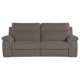 3-Sitzer NICOLETTI HOME "Alan" Sofas Gr. B/H/T: 210cm x 99cm x 94cm, Luxus-Microfaser Wildlederoptik, ohne Relaxfunktion, braun (caribou) Breite 210 cm, wahlweise mit Relaxfunktion