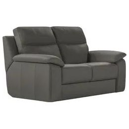 2-Sitzer NICOLETTI HOME Sofas Gr. B/H/T: 168cm x 99cm x 94cm, NaturLEDER TORELLO, ohne Relaxfunktion, grau (dunkelgrau) Breite 168 cm, wahlweise mit oder ohne elektrische Relaxfunktion