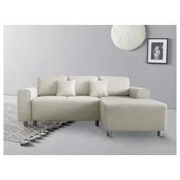 Guido Maria Kretschmer Home & Living Ecksofa GUIDO MARIA KRETSCHMER HOME & LIVING "Györ" Sofas Gr. B/H/T: 235cm x 88cm x 160cm, Struktur, Recamiere rechts, mit Bettfunktion-mit Bettkasten, beige (creme) L-Form, wahlweise mit Bettfunktion und Bettkasten incl. 2 Zierkissen