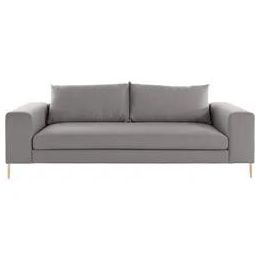 3-Sitzer OTTO products "Finnja" Sofas Gr. B/H/T: 247cm x 83cm x 103cm, Struktur fein, grau (hellgrau) 3-Sitzer-Sofa Sofas mit Recycling-Bezug