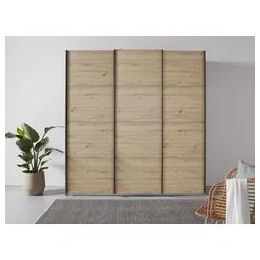 Schwebetürenschrank Rauch "Kleiderschrank Schrank Garderobe TOPSELLER OTELI inkl. Inneneinteilung" Schränke Gr. B/H/T: 203 cm x 210 cm x 62 cm, braun (eiche artisan) mit 3 Innenschubladen sowie zusätzlichen Einlegeböden MADE IN GERMANY