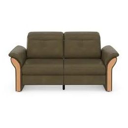 3-Sitzer Home Affaire "Dangast", grün (olive), B:200cm H:92cm T:102cm, Luxus-Microfaser EUPHORIA 100% Polyester, Luxus-Microfaser Lederoptik 100% Polyester, Easy Care 100% Polyester, Sofas, Kopfteilverstellung, wahlweise auch mit motorischer Relaxfunktion