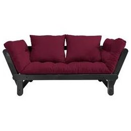 Schlafsofa KARUP DESIGN "Beat" Sofas Gr. Gestell: schwarz, bunt (bordeauxrot) inkl. Futonmatratze