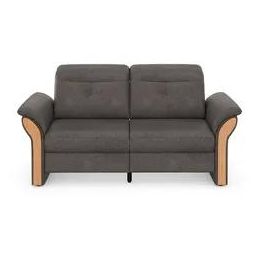 3-Sitzer Home Affaire "Dangast" Sofas Gr. B/H/T: 200cm x 92cm x 102cm, Luxus-Microfaser in Lederoptik, mit motorischer Relaxfunktion rechts, grau (anthrazit) Kopfteilverstellung, wahlweise auch mit motorischer Relaxfunktion