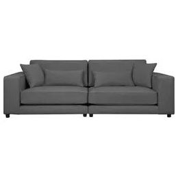 3-Sitzer OTTO products "Grenette" Sofas Gr. B/H/T: 244cm x 77cm x 100cm, Samtoptik recycelt, grau (anthrazit) Modulsofa, im Baumwoll-Leinenmix oder aus recycelten Stoffen