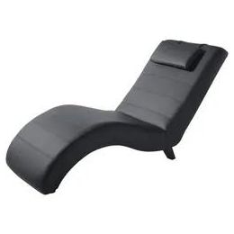 Relaxliege Max Winzer "Nova" Sofas Gr. B/H/T: 63cm x 84cm x 160cm, Kunstleder 20701, schwarz inklusive Nackenkissen