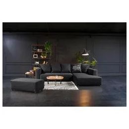 Ecksofa Tom Tailor HOME "HEAVEN CASUAL XL" Sofas Gr. B/H/T: 302cm x 85cm x 221cm, Struktur fein TBO, Recamiere rechts, mit Bettfunktion-mit Bettkasten, grau (anthrazit tbo 9) aus der COLORS COLLECTION, wahlweise mit Bettfunktion & Bettkasten