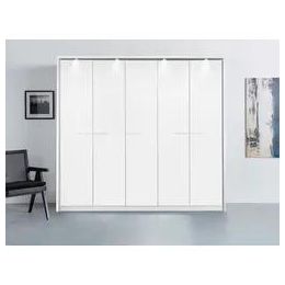 Drehtürenschrank Rauch "Oteli" Schränke Gr. B/H/T: 230 cm x 231 cm x 58 cm, mit Beleuchtung, 5 St., weiß inkl. Passepartout optional mit Beleuchtung