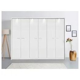 Drehtürenschrank Rauch "Oteli" Schränke Gr. B/H/T: 275 cm x 231 cm x 58 cm, mit Beleuchtung, 6 St., weiß inkl. Passepartout optional mit Beleuchtung