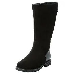 Weitschaftstiefel sheego "Große Größen" Gr. 39, XXL-Schaft, schwarz Damen Schuhe Reißverschlussstiefel Weitschaftstiefel Reiterstiefel mit elastischer Zierschnalle