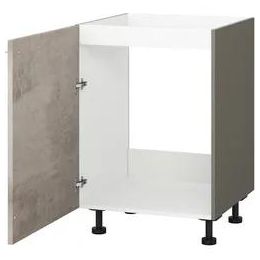 Spülenunterschrank KOCHSTATION "KS-Trea SP50", grau (betonfarben hell, anthrazit), B:50cm H:75cm T:56cm, Schränke, Breite 50 cm, Höhe 75 cm