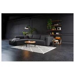 Ecksofa Tom Tailor HOME "HEAVEN STYLE XL" Sofas Gr. B/H/T: 302cm x 85cm x 221cm, Struktur fein TBO, Recamiere links, ohne Bettfunktion-ohne Bettkasten-Kunststofffuß, grau (anthrazit tbo 9) aus der COLORS COLLECTION, wahlweise mit Bettfunktion & Bettkasten