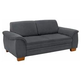 3-Sitzer Home Affaire "Husum" Sofas Gr. B/H/T: 208cm x 90cm x 106cm, Luxus-Microfaser ALTARA NUBUCK, grau mit Sitztiefenverstellung, Kontrastnaht und Federkern