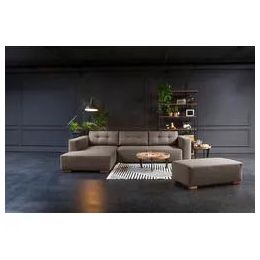 Ecksofa Tom Tailor HOME "HEAVEN CHIC XL" Sofas Gr. B/H/T: 302cm x 85cm x 221cm, Struktur fein TBO, Recamiere links, ohne Bettfunktion-ohne Bettkasten, braun (coconut tbo 12) aus der COLORS COLLECTION, wahlweise mit Bettfunktion & Bettkasten