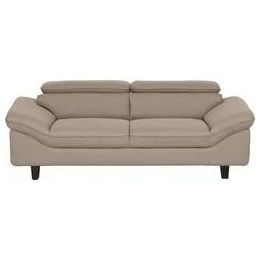 2-Sitzer Home Affaire "Pilot" Sofas Gr. B/T: 202 cm x 108 cm, Feinstruktur, beige (sand) Zweisitzer mit Kopfteilverstellung