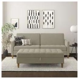 3-Sitzer DOREL HOME "Presley" Sofas Gr. B/H/T: 203cm x 83cm x 83cm, Webstoff, braun (cappucino) Sofa mit Bett-Funktion und verstellbarer Rückenlehne