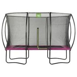 Gartentrampolin EXIT "Silhouette" Trampoline Gr. B: 244cm, rosa (schwarz, pink) Kinder BxT: 244x366 cm, mit Sicherheitsnetz