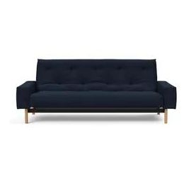 Schlafsofa INNOVATION LIVING TM "MIMER hochwertige Schlaffunktion, aktuelles Design und extra Komfort" Sofas Gr. T: 100 cm, Struktur grob MIXED DANCE, blau (blau 528 mixed dance) Taschenfederkernmatratze, Breite Liegefläche 140 cm