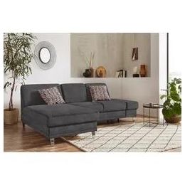 Sit & More Ecksofa SIT & MORE "Clio L-Form" Sofas Gr. B/H/T: 246cm x 89cm x 165cm, Microfaser, Recamiere links, mit Bettfunktion-mit Bettkasten, grau (anthrazit) wahlweise mit Bettfunktion oder Vorziehsitz und Bettkasten, Federkern