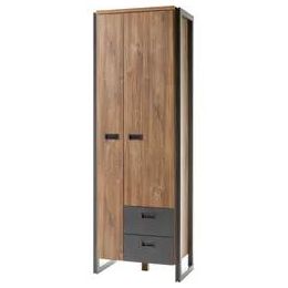 Garderobenschrank Home Affaire "Detroit" Schränke braun (braun, schieferfarben) Höhe ca. 202 cm