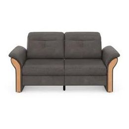 3-Sitzer Home Affaire "Dangast" Sofas Gr. B/H/T: 200cm x 92cm x 102cm, Luxus-Microfaser in Lederoptik, mit motorischer Relaxfunktion links, grau (anthrazit) Kopfteilverstellung, wahlweise auch mit motorischer Relaxfunktion