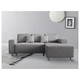 Guido Maria Kretschmer Home & Living Ecksofa GUIDO MARIA KRETSCHMER HOME & LIVING "Györ" Sofas Gr. B/H/T: 235cm x 88cm x 160cm, Struktur, Recamiere rechts, ohne Bettfunktion-ohne Bettkasten, grau L-Form, wahlweise mit Bettfunktion und Bettkasten incl. 2 Zierkissen