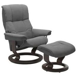 Relaxsessel stressless "Mayfair" Sessel Gr. Microfaser DINAMICA, Classic Base Wenge, Relaxfunktion-Drehfunktion-PlusTMSystem-Gleitsystem, B/H/T: 75 cm x 99 cm x 73 cm, grau (dark grey dinamica) mit Hocker, Classic Base, Größe S, M & L, Gestell Wenge