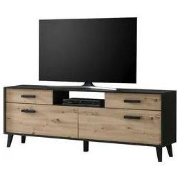 HOMETREND TV-Schrank INOSIGN "ARTONA" Schränke Gr. B/H/T: 186cm x 68cm x 39,3cm, Soft Close, Basisausführung, schwarz (artisan/schwarz) TV-Sideboard Breite ca. 186 cm